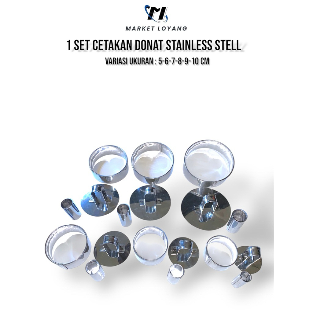 Jual 1 SET CETAKAN DONAT | RING CUTTER DONAT | CETAKAN DONAT MAKER ...