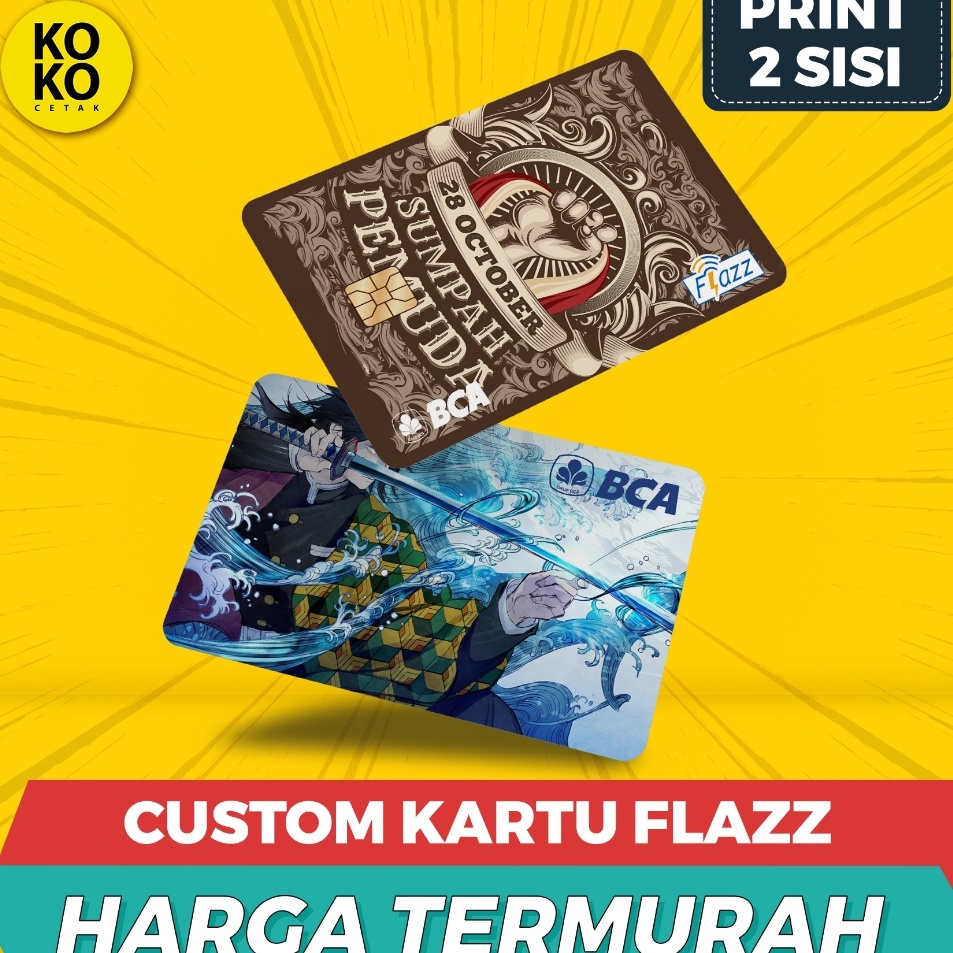 Jual Berkualitas Custom Kartu FLAZZ 2 sisi Bisa Cetak Foto Gambar Bebas ...