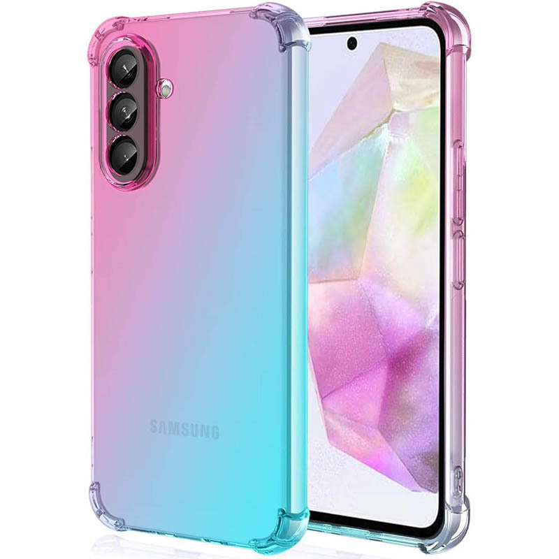 Jual Shock Gradient Case Samsung Galaxy A56 5G - Rainbow TPU Clear Soft ...