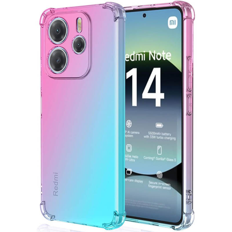 Jual Shock Gradient Case Xiaomi RedMi Note 14 4G - Rainbow TPU Clear ...