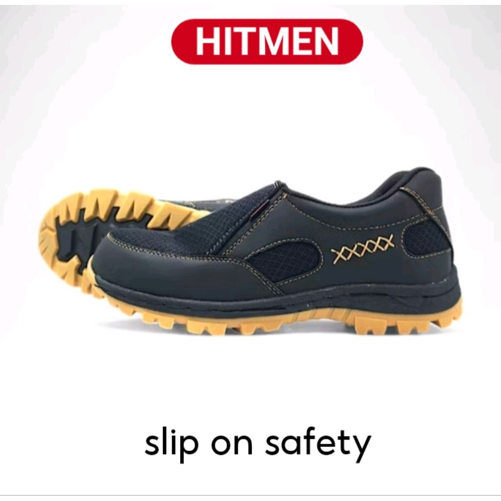 Jual ORIGINAL-HITMEN HS-32 sneakers slip on safety. sepatu safety ujung ...