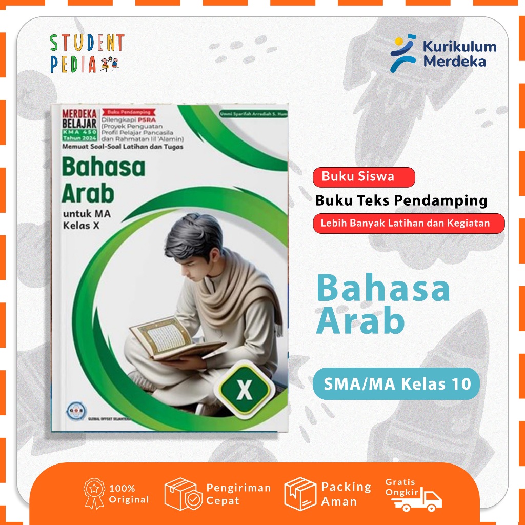 Jual Student Pedia - Buku Pendamping Bahasa Arab untuk Madrasah Aliyah (MA) kelas 10 - Kurikulum ...