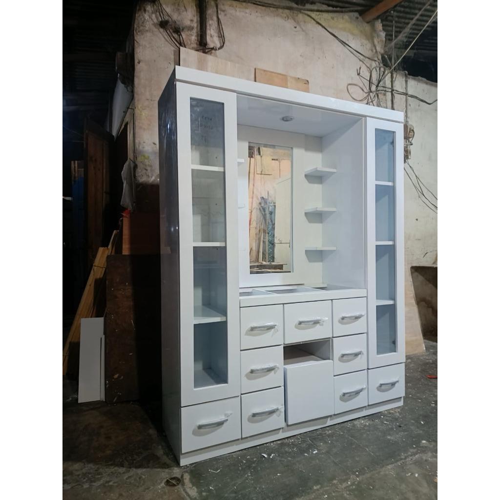 Jual Meja Rias Tempahan Kayu Finishing HPL | Shopee Indonesia