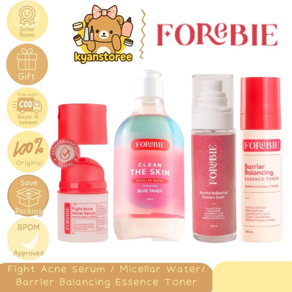 Jual FOREBIE FIGHT MOISTT ACNE SERUM / FOREBIE MICELLAR WATER / FOREBIE ...