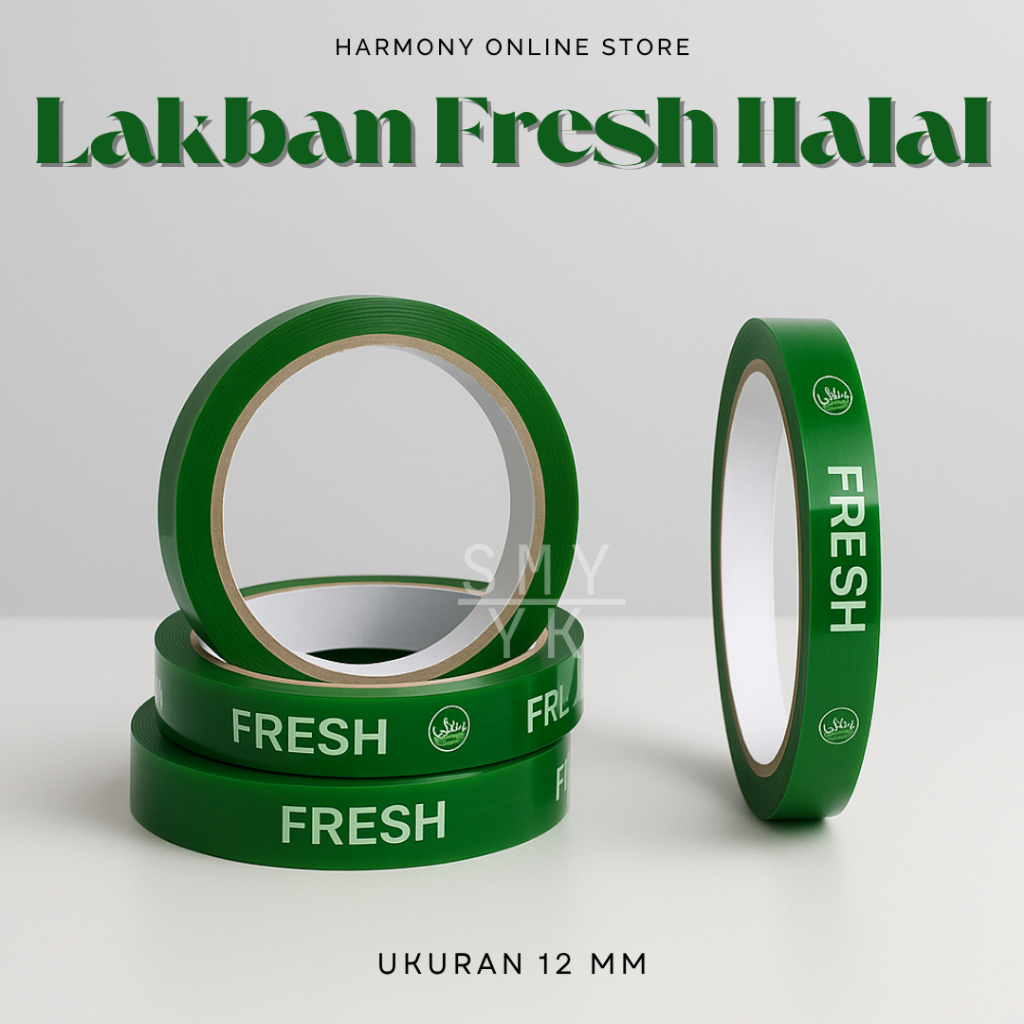 Jual Lakban Fresh Halal 12mm Hijau - Lakban Segel Sayur Makanan Fresh ...