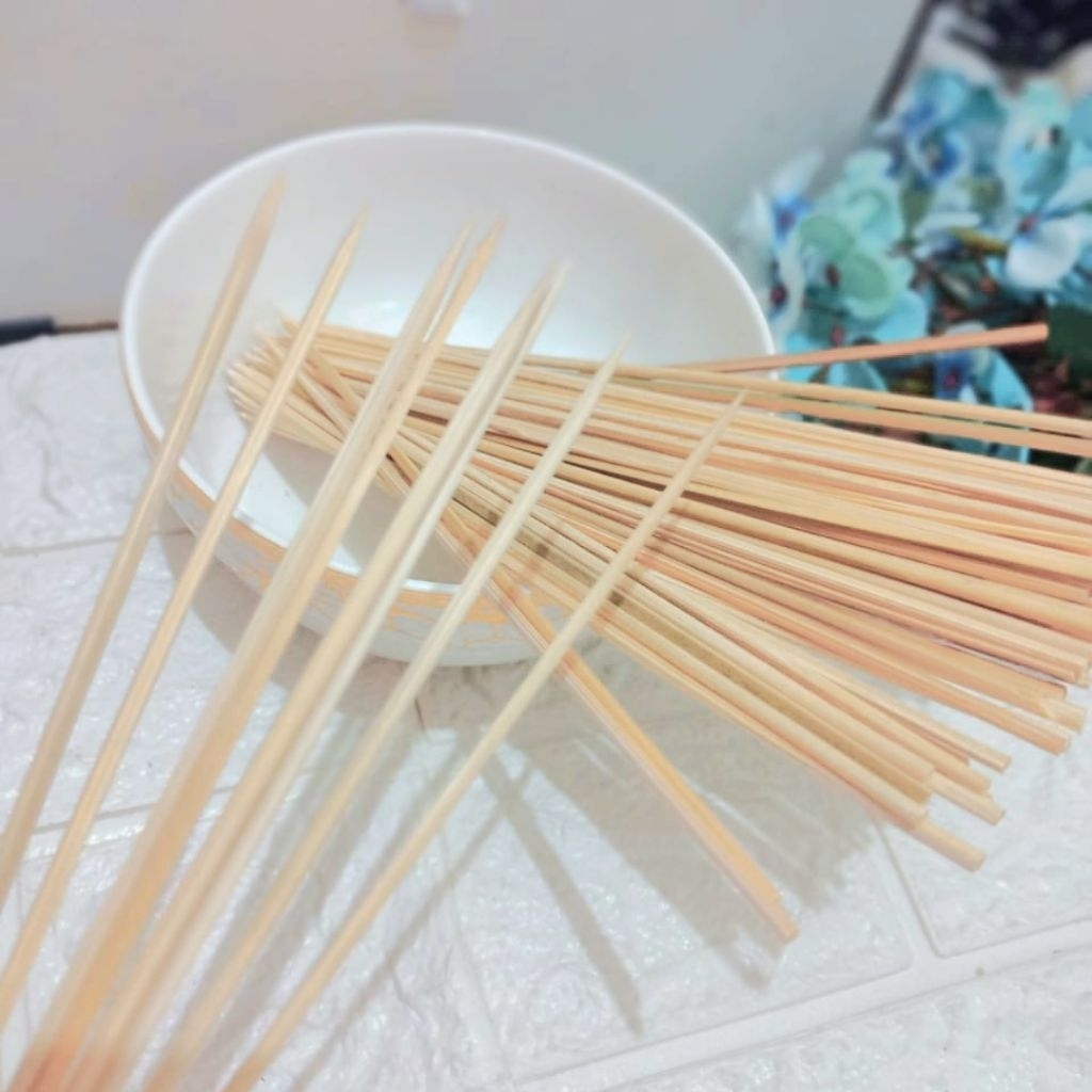 Jual (100pc ) tusuk bambu bahan buket | tusuk sate | tusuk bambu uk ...