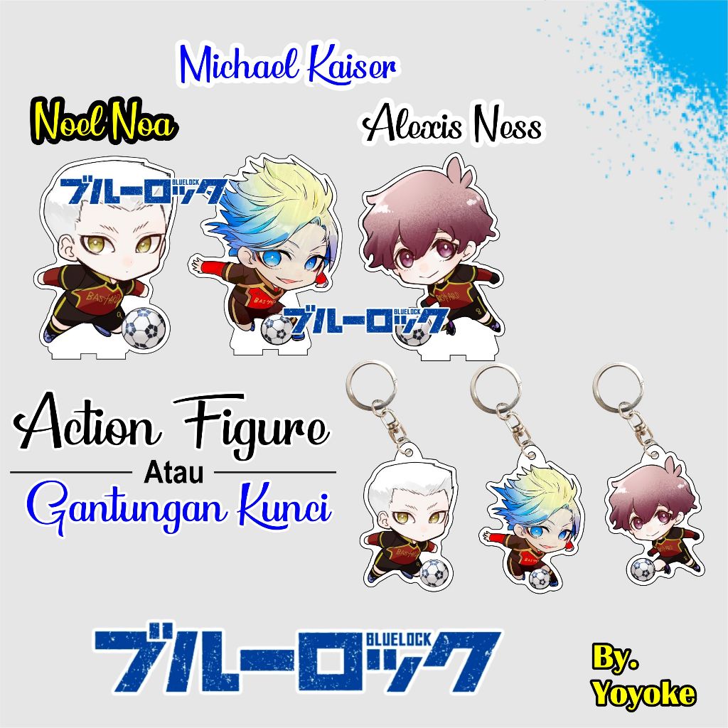 Jual Action Figure Acrylic Standing Michael Kaiser Noel Noa Alexis Ness ...