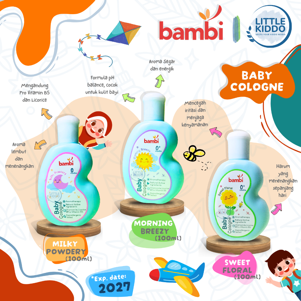 Jual BAMBI Baby Cologne | Parfum Bayi | Shopee Indonesia