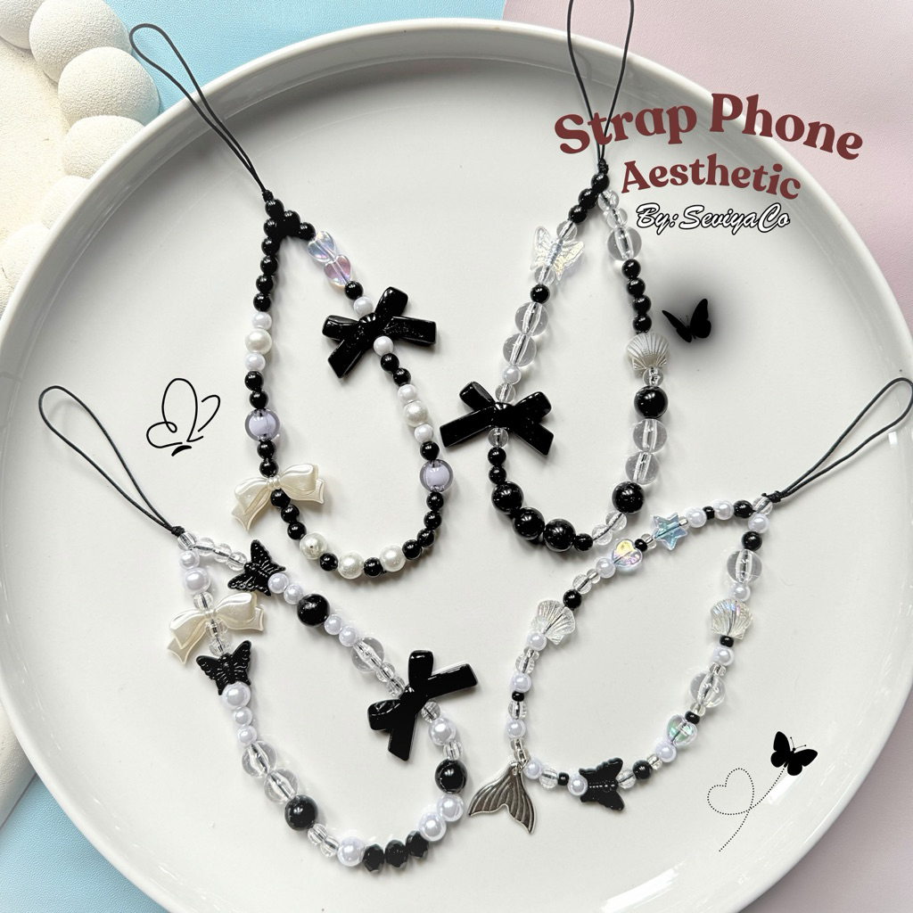 Jual Gantungan Hp manik manik aesthetic/strap phone beads/phone strap ...