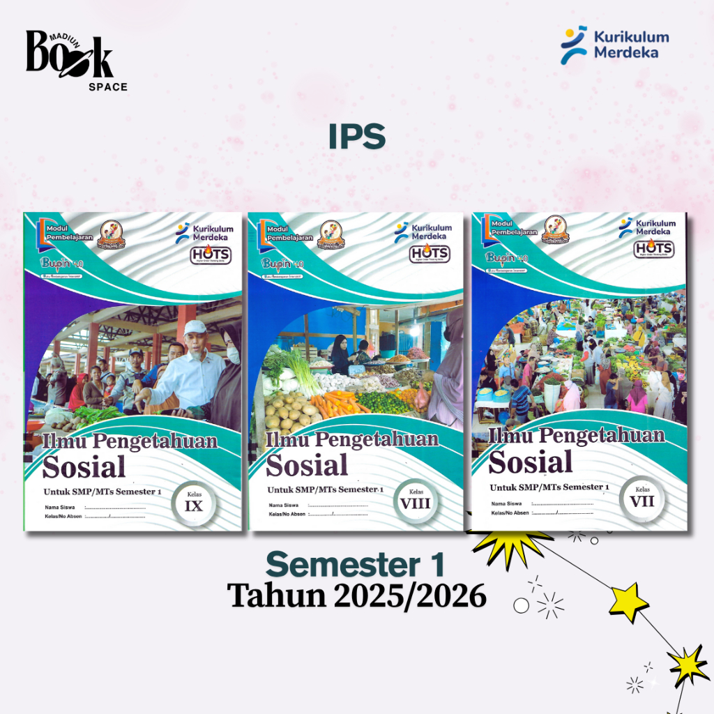 Jual LKS Smp Kelas 7 8 9 IPS Semester 1 Tahun Ajaran 2025/2026 Kurikulum Merdeka Terbaru Bupin ...