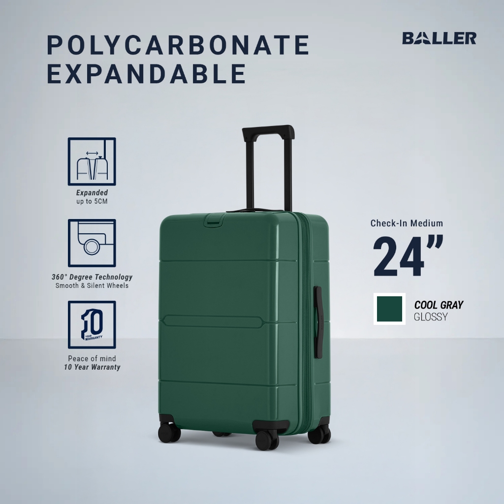 Jual BALLER Koper Expandable Zipper Polycarbonate Check In Medium 24 ...