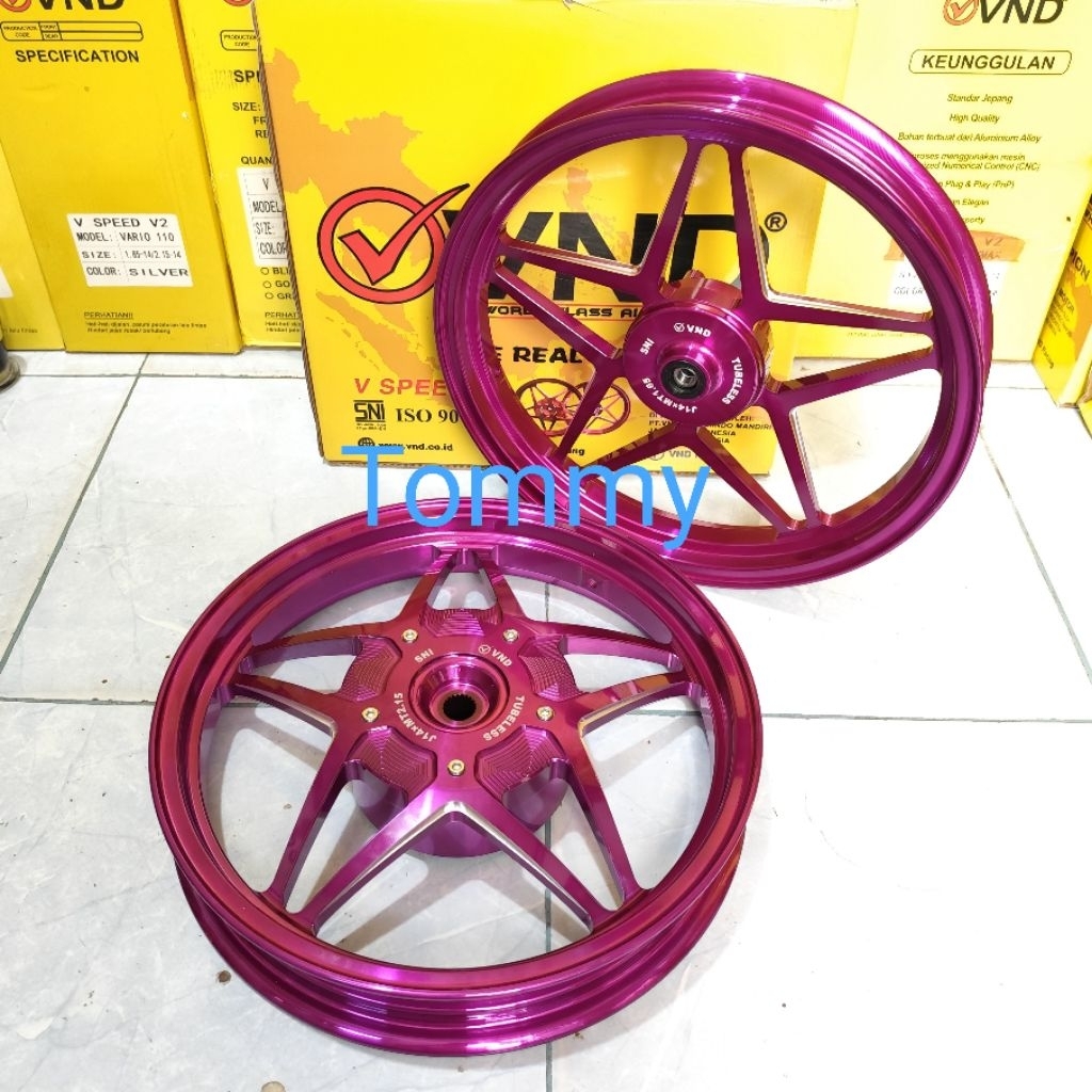 Jual Velg velk VND V SPEED v1 v2 Bintang Vario 125 150 160 Cbs Abs ukuran 185/215x14 ring 14 ...