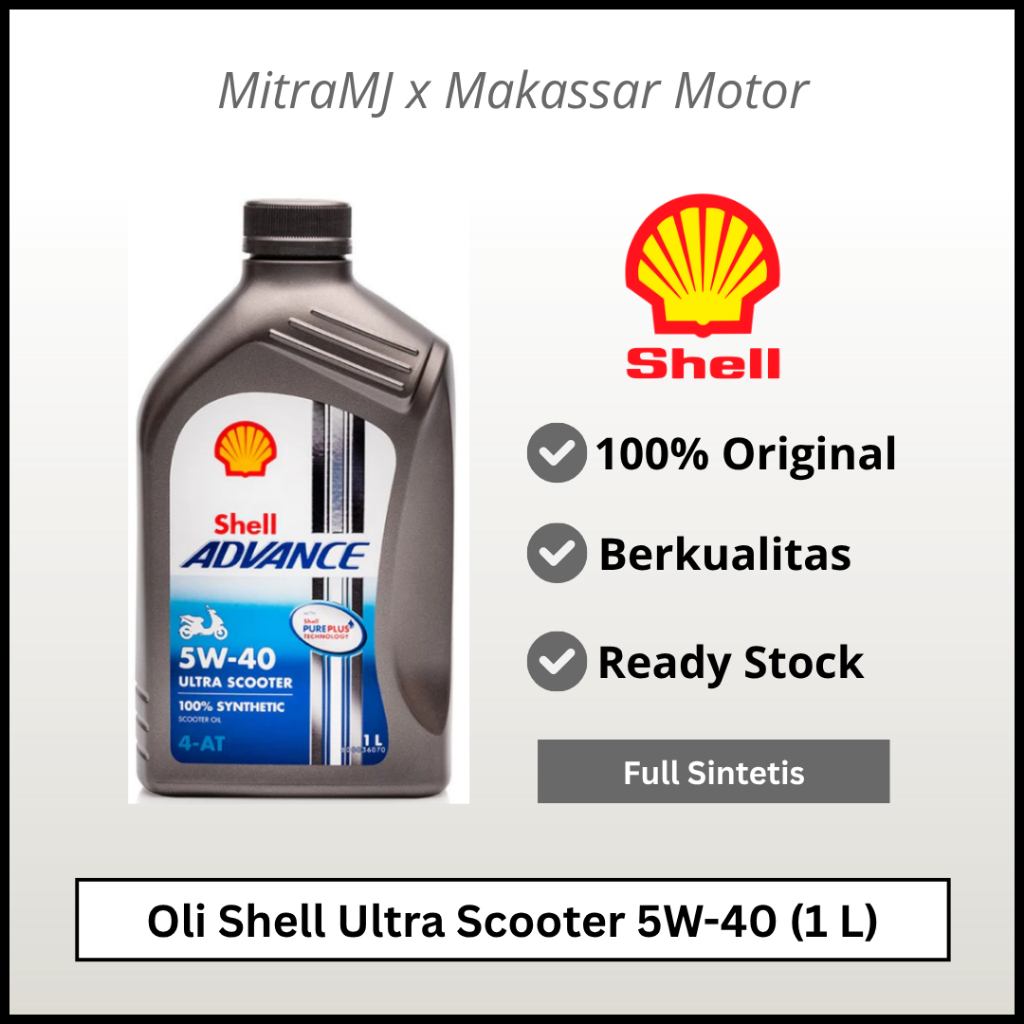 Jual [Matic] Shell Advance Ultra Scooter [5W-40] [1L] | Oli Motor Matic ...