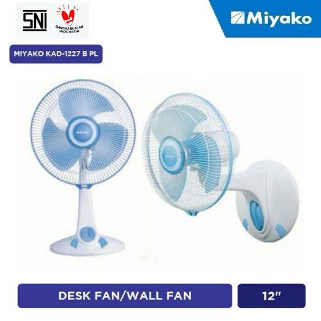 Jual KOTA BATAM - Miyako Kipas Angin KAD1227 B KAD 1227B 2 fungsi 12 INCH Stand Fan Kipas Meja ...