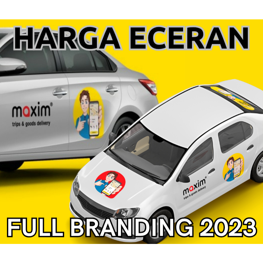 Jual STIKER MAXIM FULL BRANDING ECERAN 2023 2024 | Shopee Indonesia