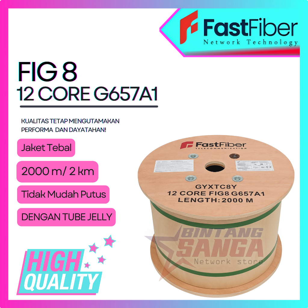 Jual Kabel FO Fig8 12 Core 2KM | Shopee Indonesia