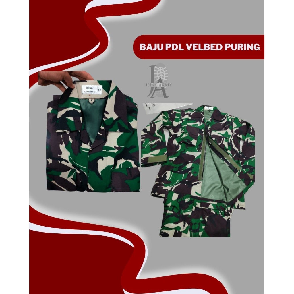 Jual BAJU SERAGAM PDL TNI BAHAN VELBED PURING RESLETING | Shopee Indonesia