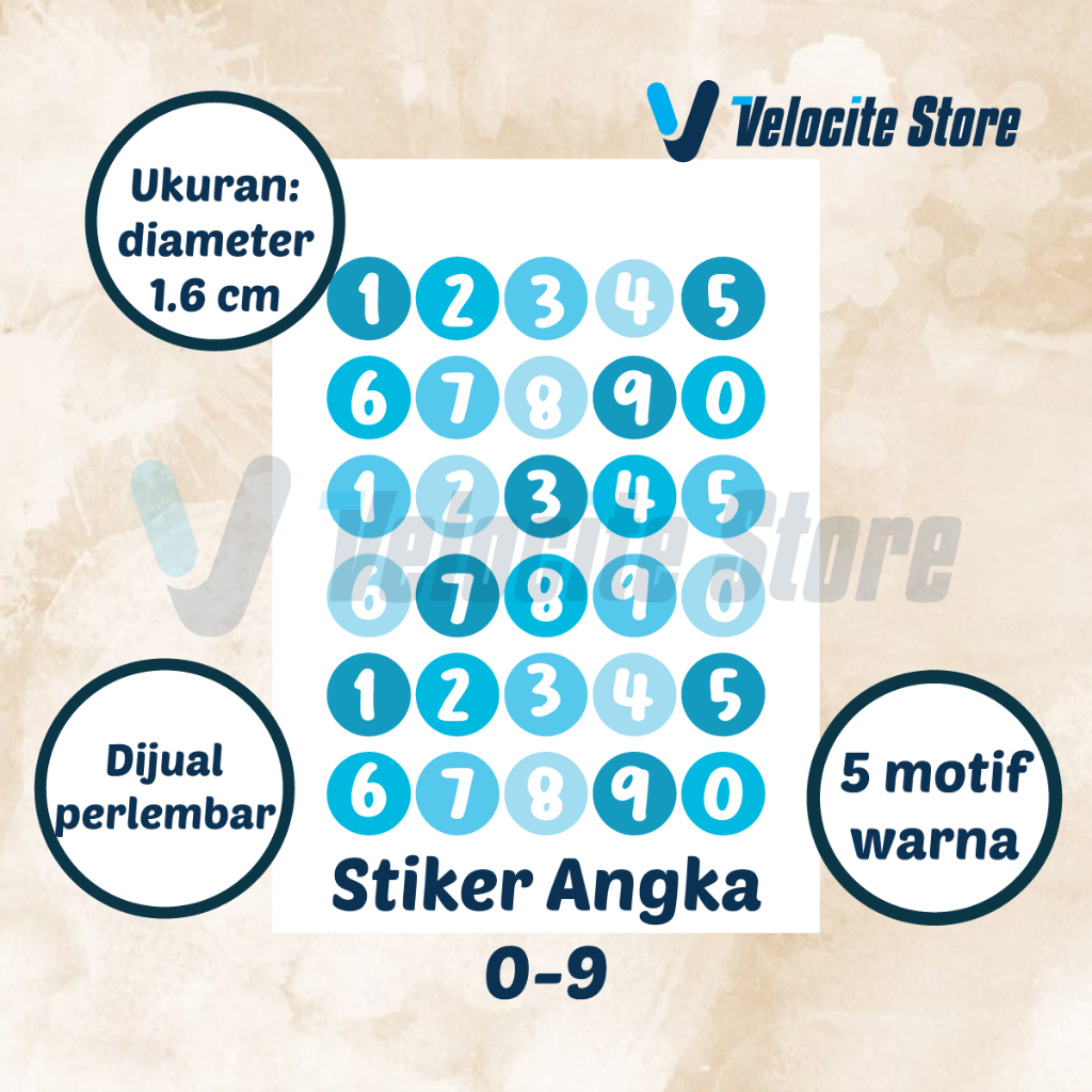 Jual Stiker Deco Angka Aesthetic 0-9 / Number Sticker 0-0 Dekorasi DIY ...