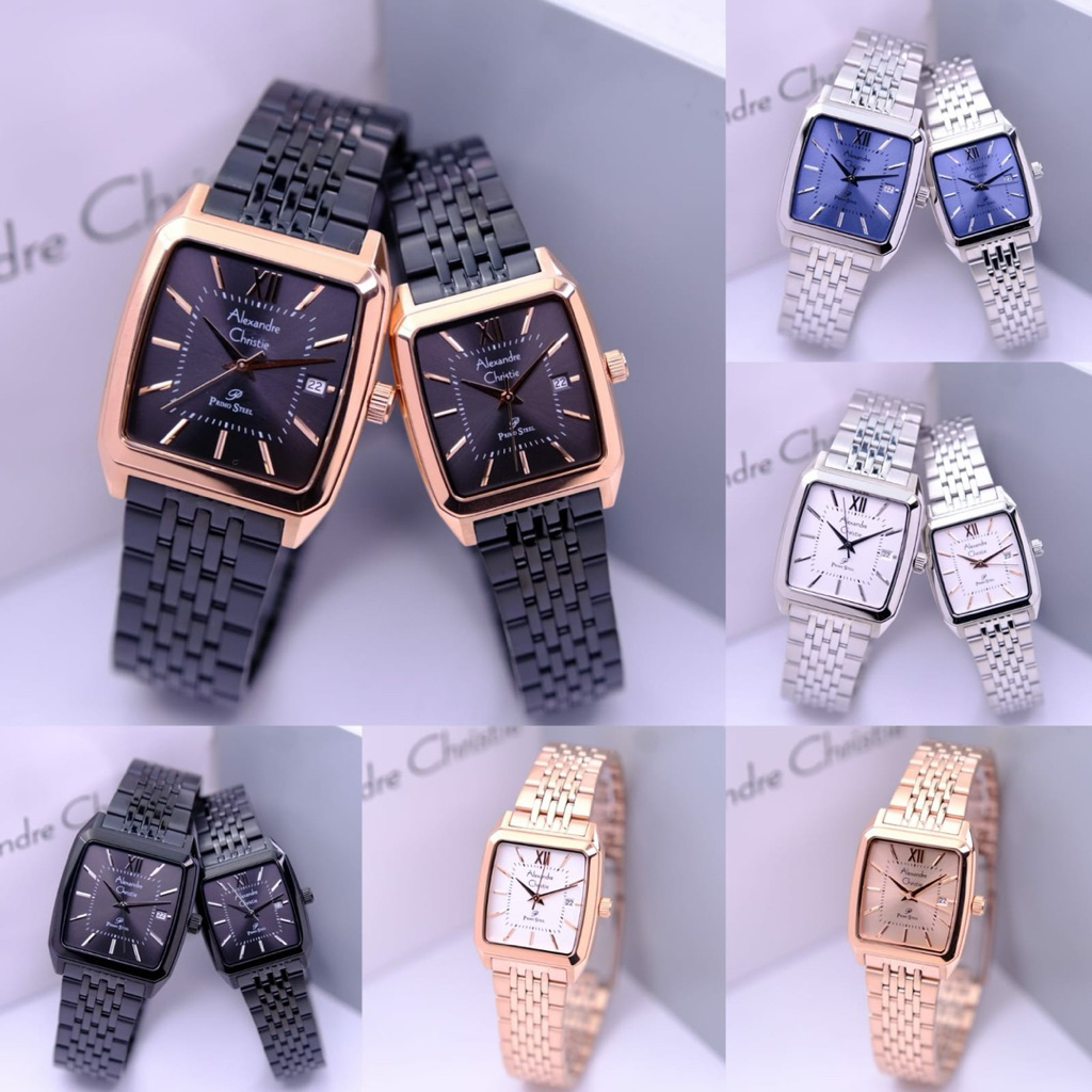 Jual JAM TANGAN PRIA WANITA COUPLE ALEXANDRE CHRISTIE AC1041 / AC 1041 ...