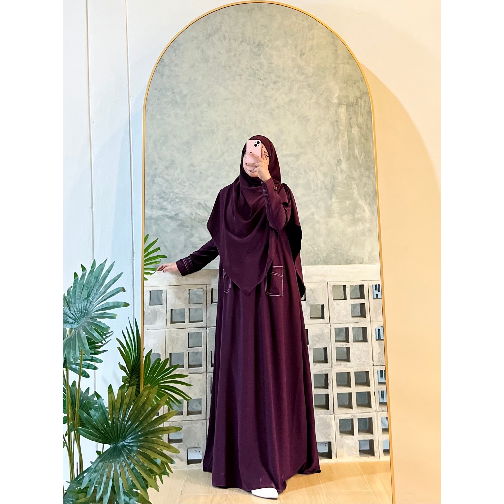 Jual (CRS) Gamis Luna Set Khimar Fortaleza Anti UV Premium | Shopee ...