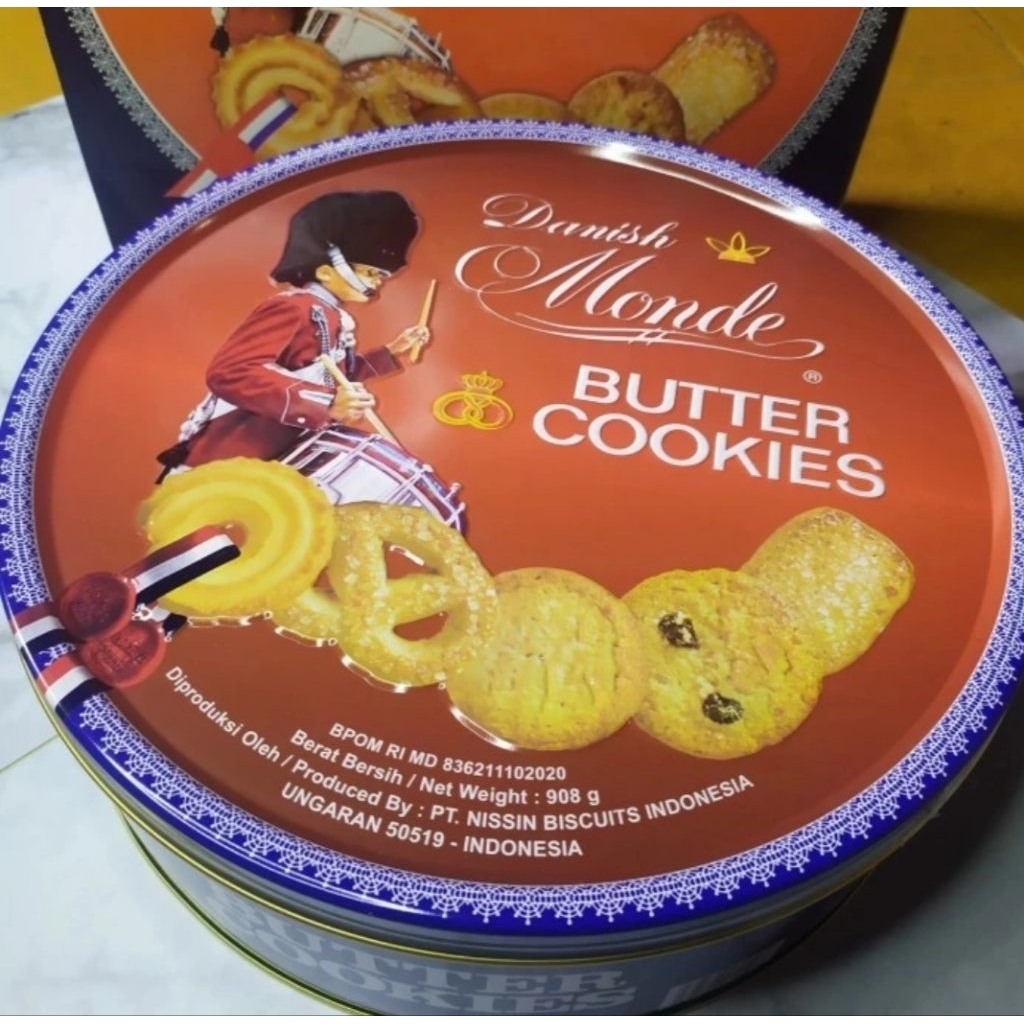 Jual MONDE BUTTER COOKIES 908GR KALENG BESAR | Shopee Indonesia