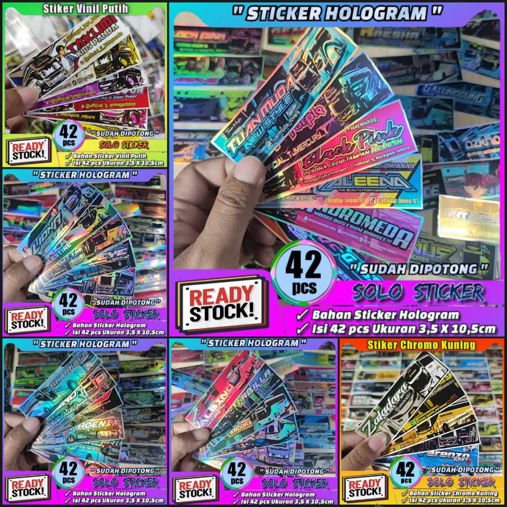 Jual Sticker Panjang Bus Mania Isi 42 Pc Hologram SUDAH DIPOTONG ...