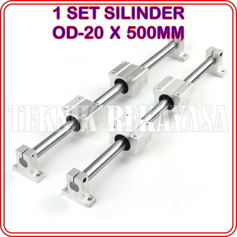 Jual REL CYLINDER LINIER 20MM / BEARING CYLINDER SCS20UU / RAIL ...