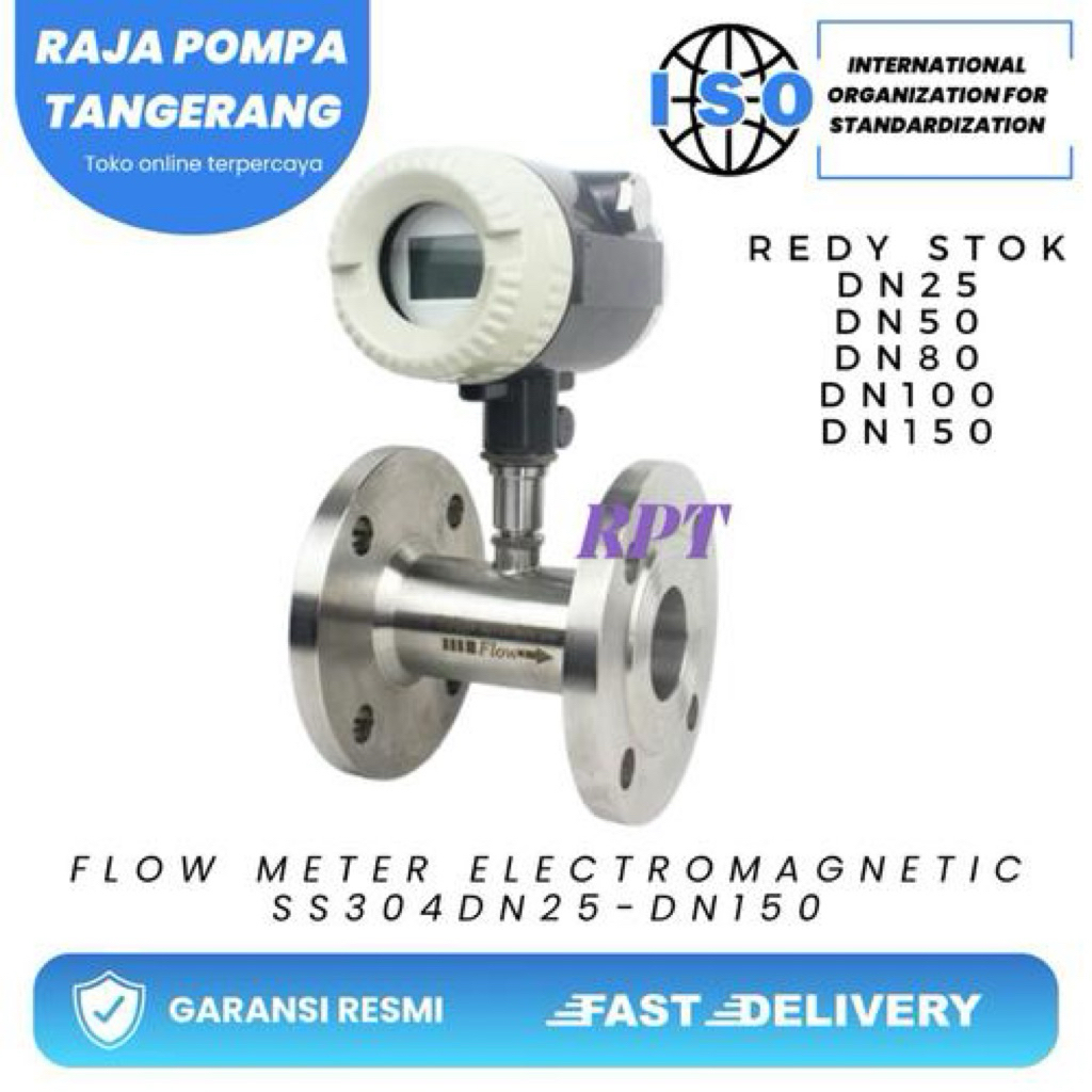 Jual FLow Meter Electromagnetic SS304 DN100 Flowmeter Size 4" Inch ...