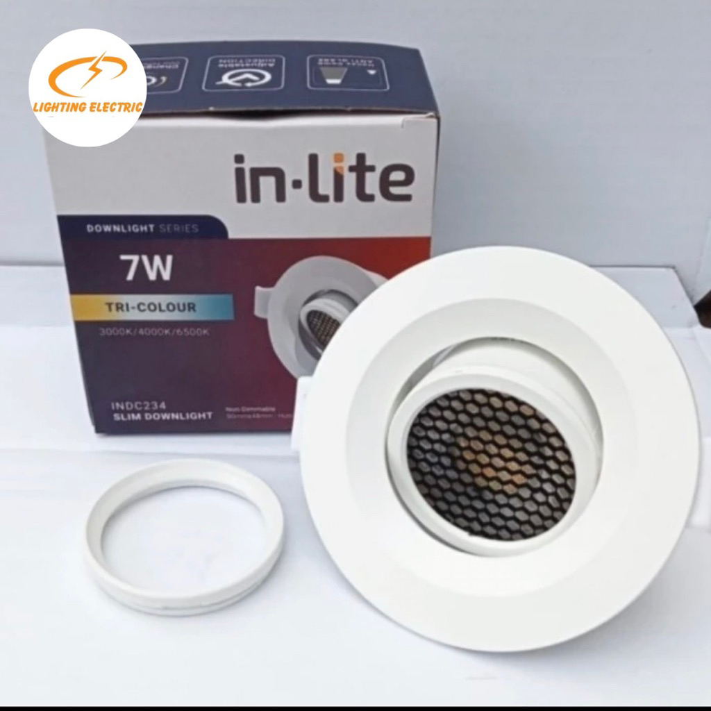 Jual Inlite Downlight Spotlight 7W 3 color 3 warna 3000k 4000k 6500k ...