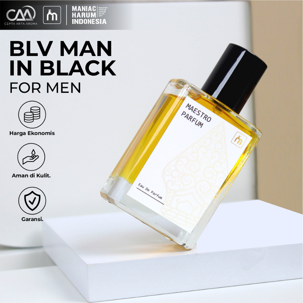 Jual Parfum Pria Blv Man In Black Parfume Cowok Maestro Parfum Tahan ...
