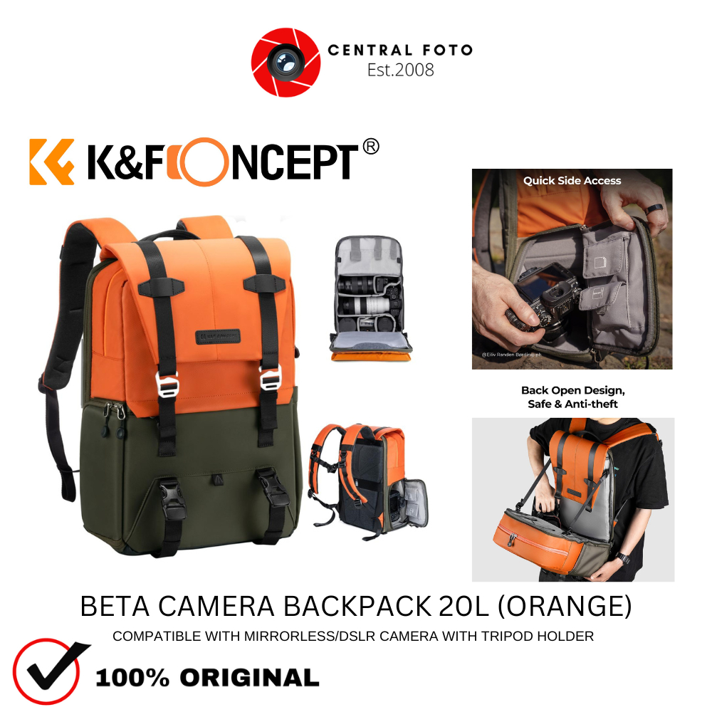Jual KNF K&F KF Concept Beta Camera Backpack 20L Orange Tas Kamera ORIGINAL | Shopee Indonesia