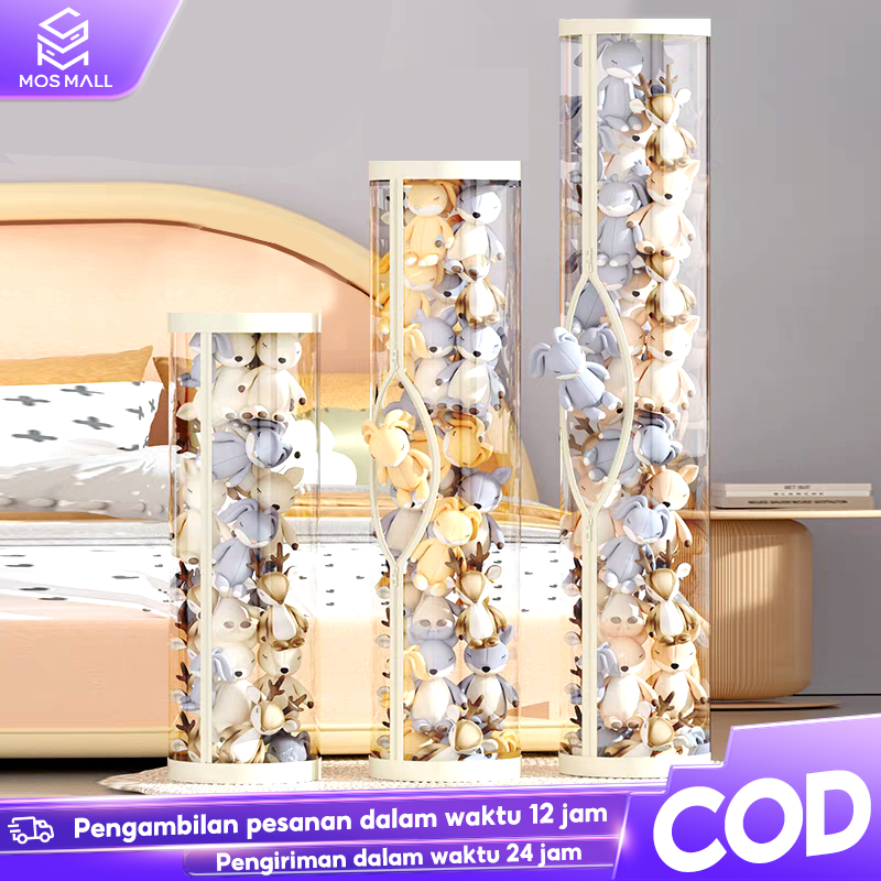 Jual SALVO Doll Storage Bucket Gaya Ritsleting Transparan Tabung ...