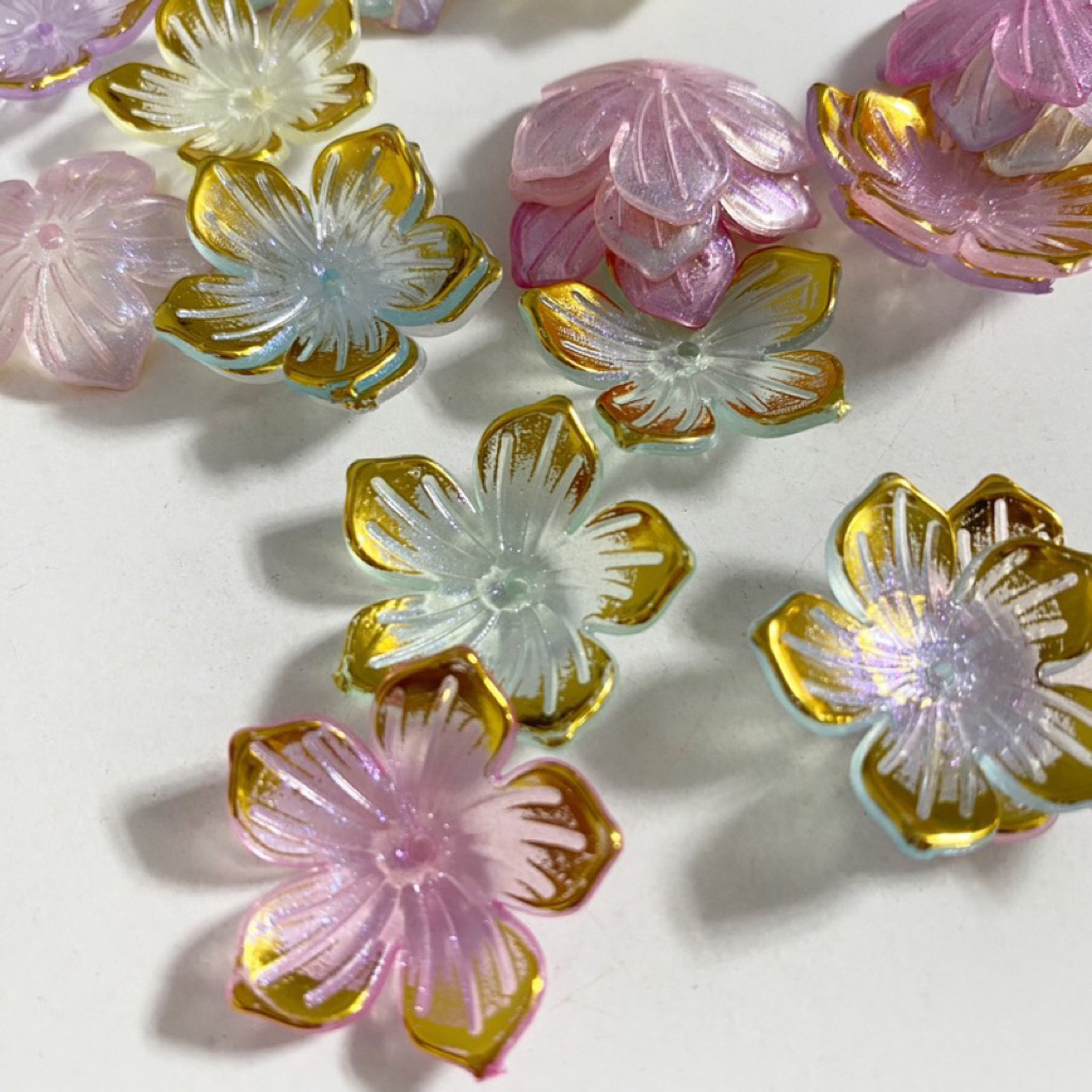 Jual Manik Kelopak Bunga DAHLIA (List Gold & Ivory) | Shopee Indonesia