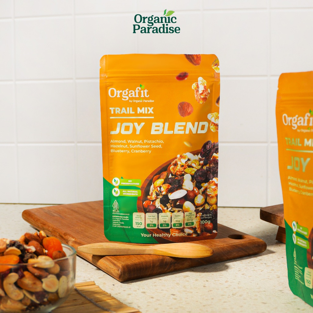 Jual Trail Mix Nut Joy Blend 100 gram / Kacang Mix Nut Joy Blend 100 gram Organic Paradise ...