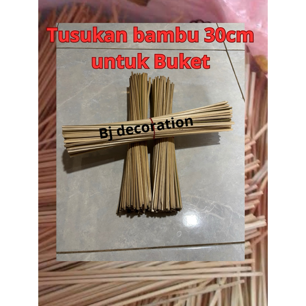 Jual Bambu 30cm 100pcs tusuk sate /stick bucket bambu/ stick uang 30cm ...