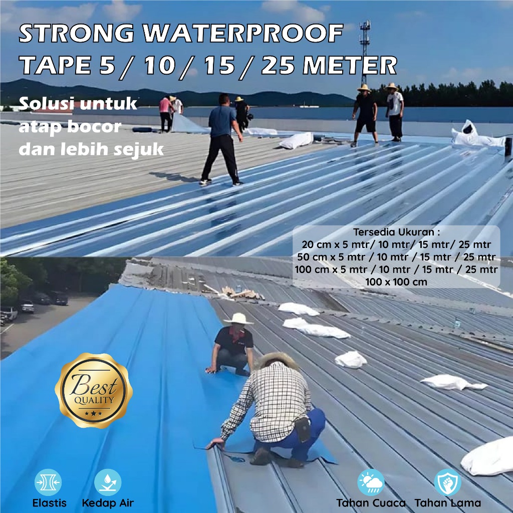 Jual Lakban Anti Bocor Waterproofing Membrane Atap Pelapis Atap Anti ...