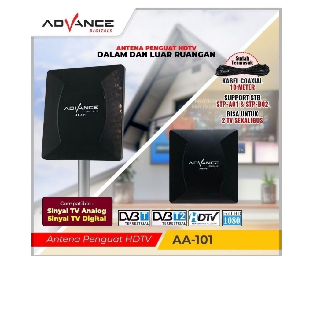 Jual Advance Antena Tv Digital HD Indoor/Outdoor | Shopee Indonesia