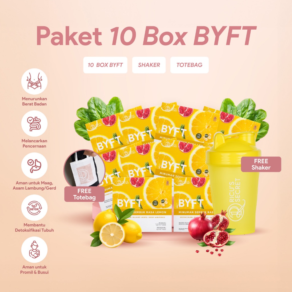 Jual RICU'S SECRET BYEFAT (BYFT Fiber) Minuman Diet Penurun Berat Badan ...