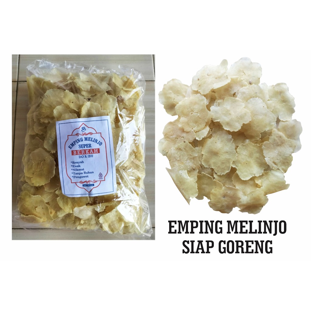 Jual EMPING MELINJO MENTAH SUPER TIPIS ORIGINAL SIAP GORENG 1KG ...