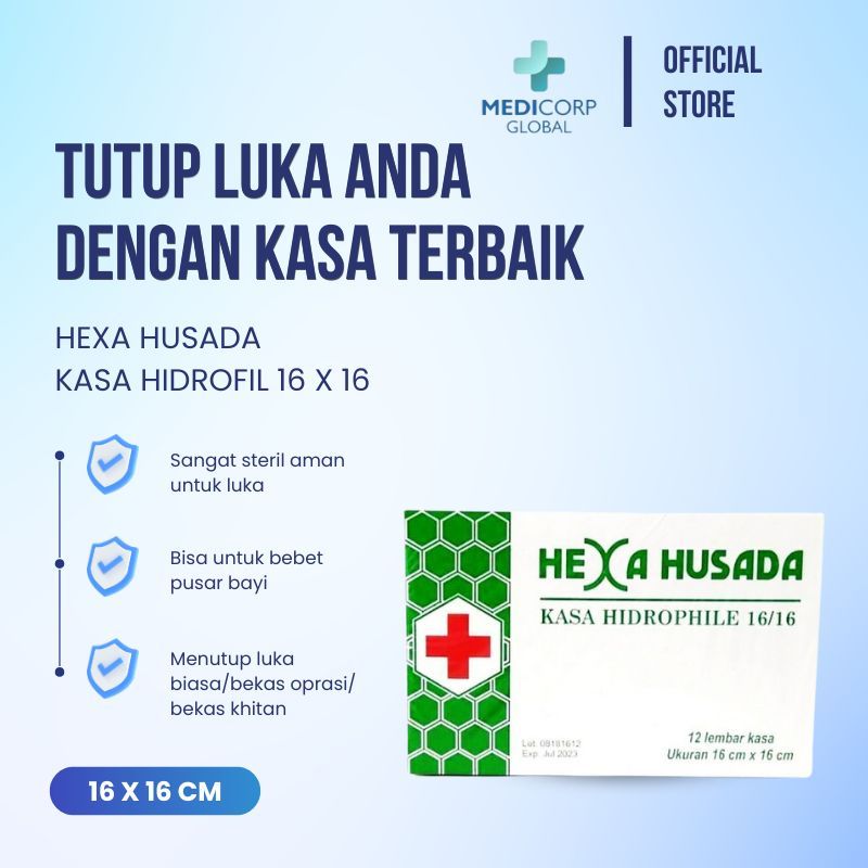 Jual [MEDICORP] KASA STERIL HEXA HUSADA - Untuk Bebat Luka / Setelah ...