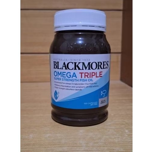 Jual Blackmores Omega Triple super strength fish oil minyak ikan tiga kali dosis biasa isi 150 ...