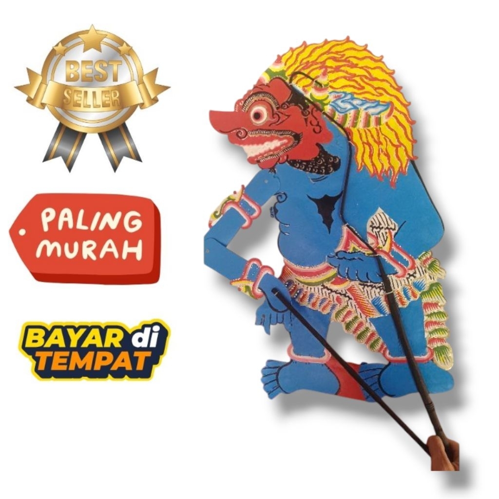 Jual wayang kulit buto rambut geni ukuran standar dalang | Shopee Indonesia