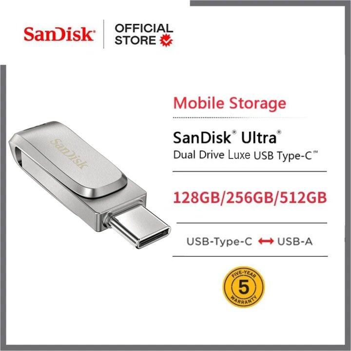 Jual Sandisk OTG 128GB / 256GB / 512GB USB Type-C USB 3.1 Ultra Dual ...