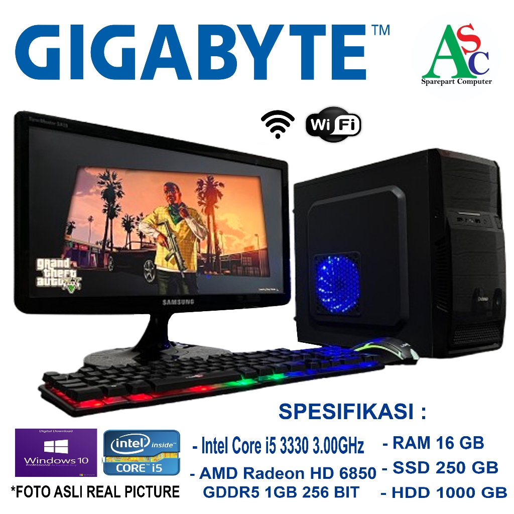 Jual Pc Set Komputer Core i5 Ram 16GB Ssd Hdd Vga | Shopee Indonesia