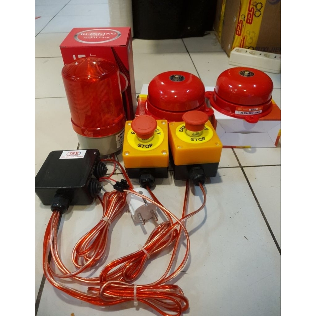 Jual Sirine Fire Alarm/Sirine Darurat/Bell Istirahat 100MM 2 Tombol ...