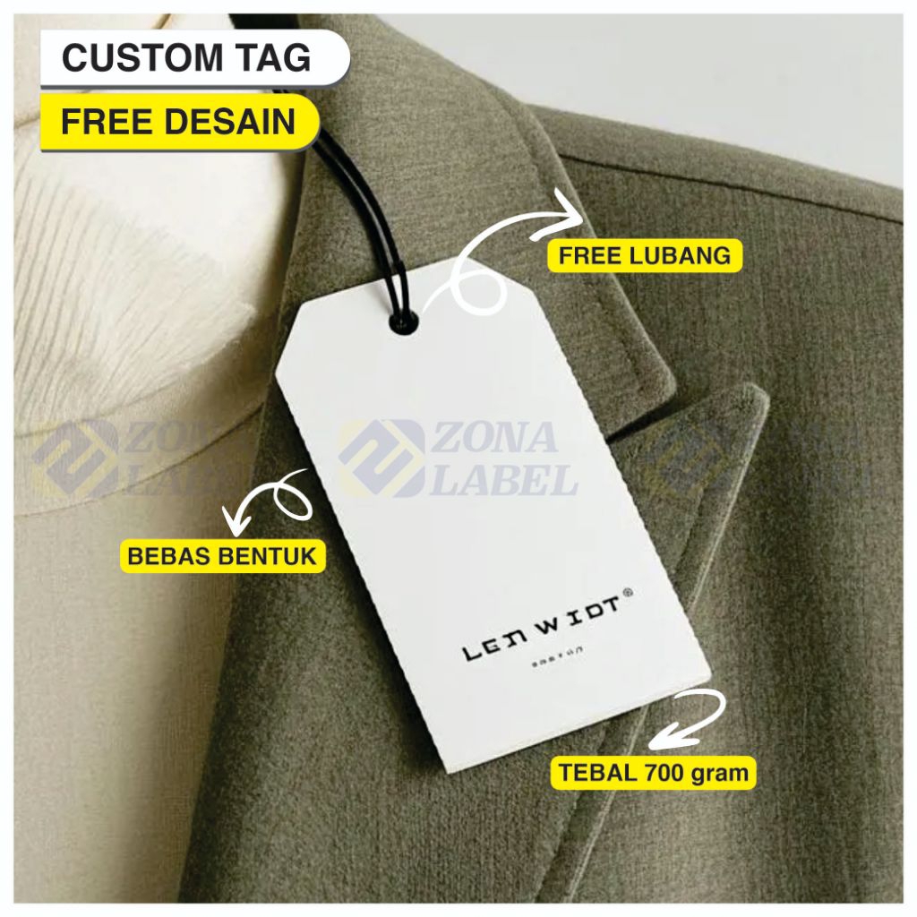 Jual ( FRE DESAIN ) Label Harga Baju | Label Hang Tag | Label Tag ...