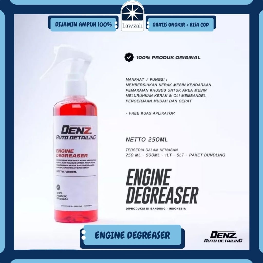 Jual ENGINE DEGREASER PEMBERSIH KERAK MESIN DENZ AUTO DETAILING DENZ AUTO DETAILING (FREE KUAS ...