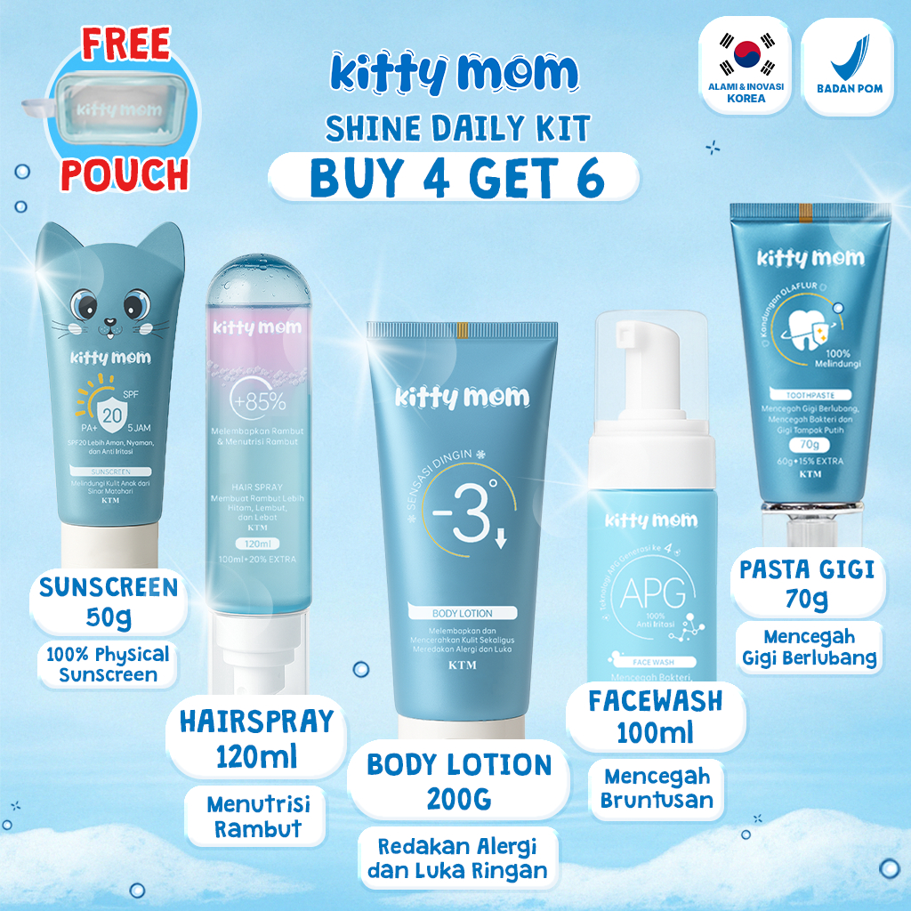 Jual Kitty Mom Baby Skincare - Sunscreen-Hairspray-Body Lotion-Facewash ...