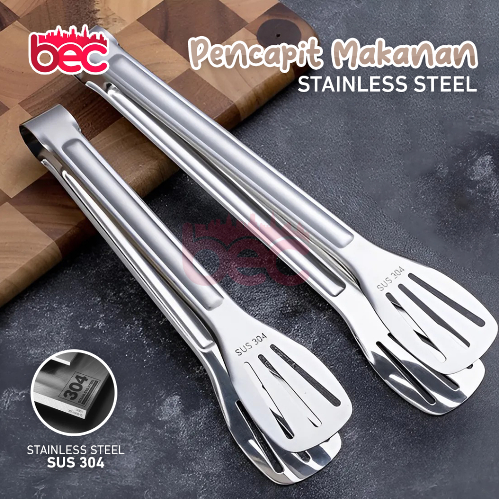 Jual [BEC] Capitan Makanan Stainless Steel / Pencapit Gorengan dan Kue ...