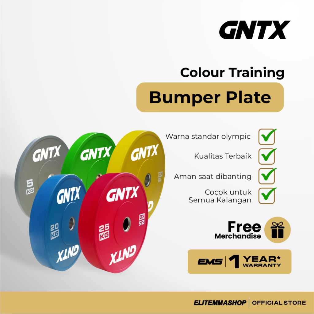 Jual GENETIX FIT Colour Training Bumper Weight Plate Set 5KG-25KG (Pair ...
